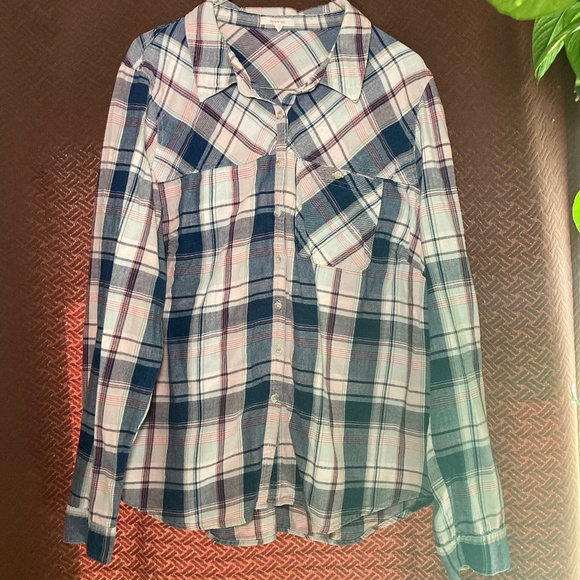 Maurices | Tops | Maurices Plaid Button Down Long Sleeve Top Sz 2x | Poshmark